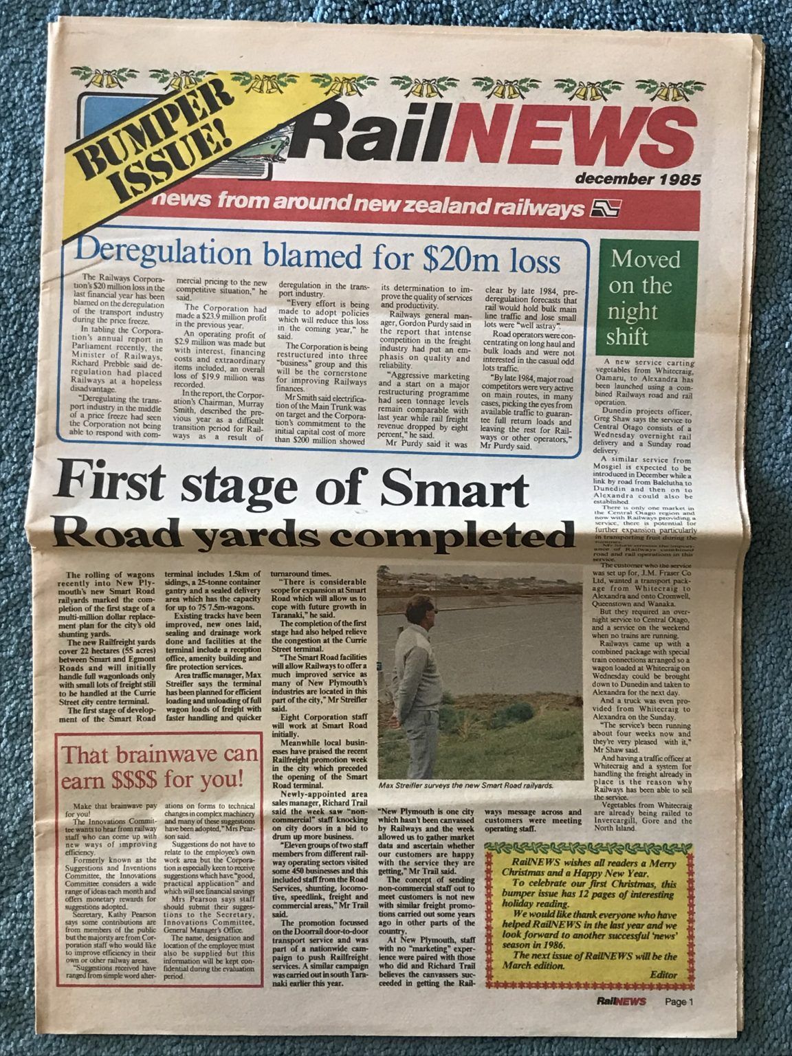 OLD NEWSPAPER: New Zealand Rail News - December 1985
