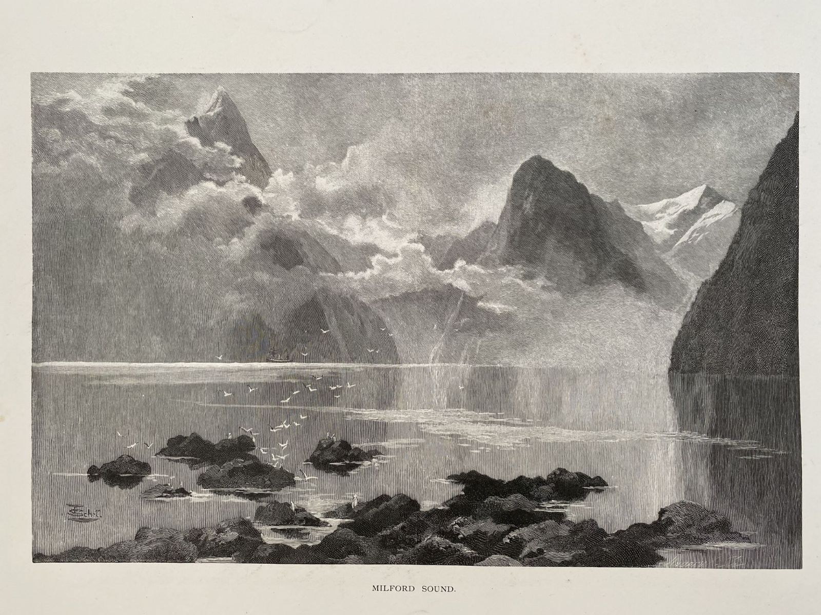 OLD DRAWING: Milford Sound