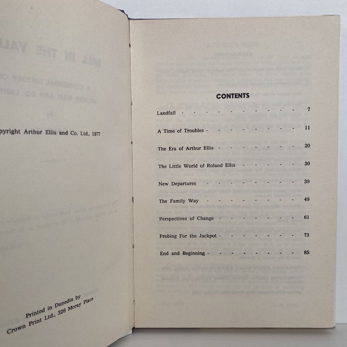 MILL in the VALLEY: A Centennial History Of Arthur Ellis & Co Ltd