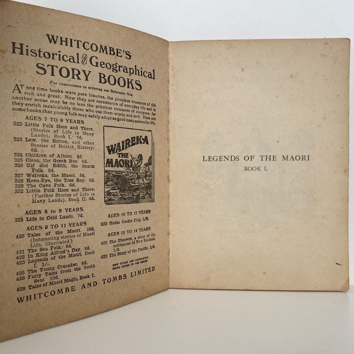 Legends of the Maori - Whitcombes Historical Story Books 1