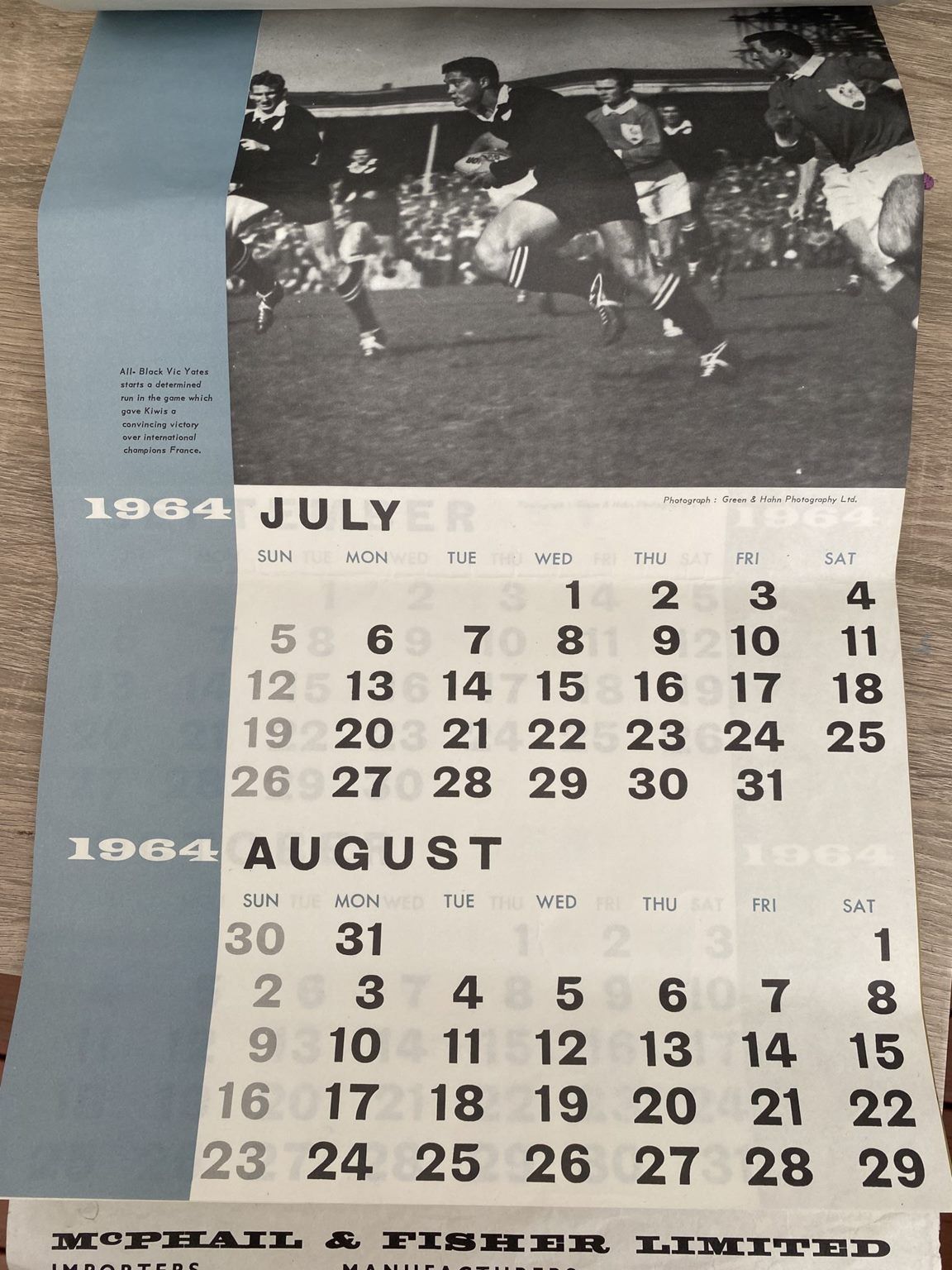 OLD CALENDAR: McPhail & Fisher Ltd 1964