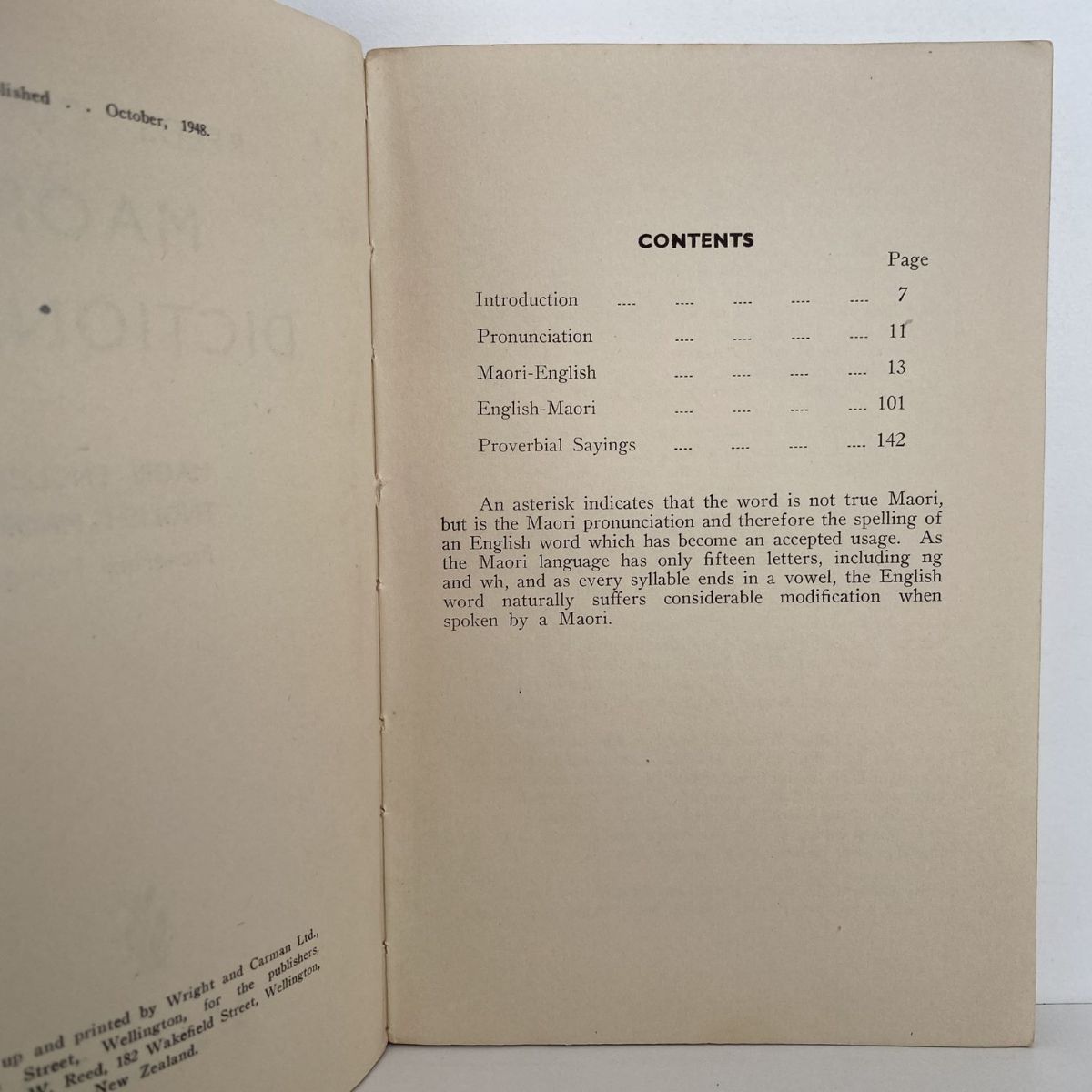 REEDS' CONCISE MAORI DICTIONARY with Proverbial Sayings