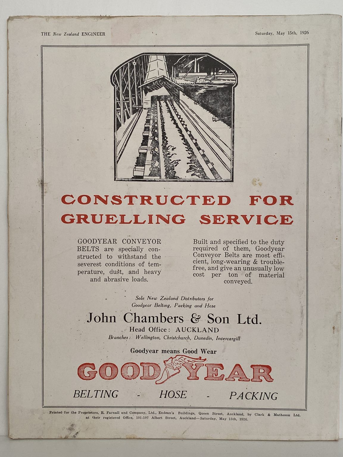 OLD MAGAZINE: The New Zealand Engineer Vol. 3, No. 2 - 15 May 1926