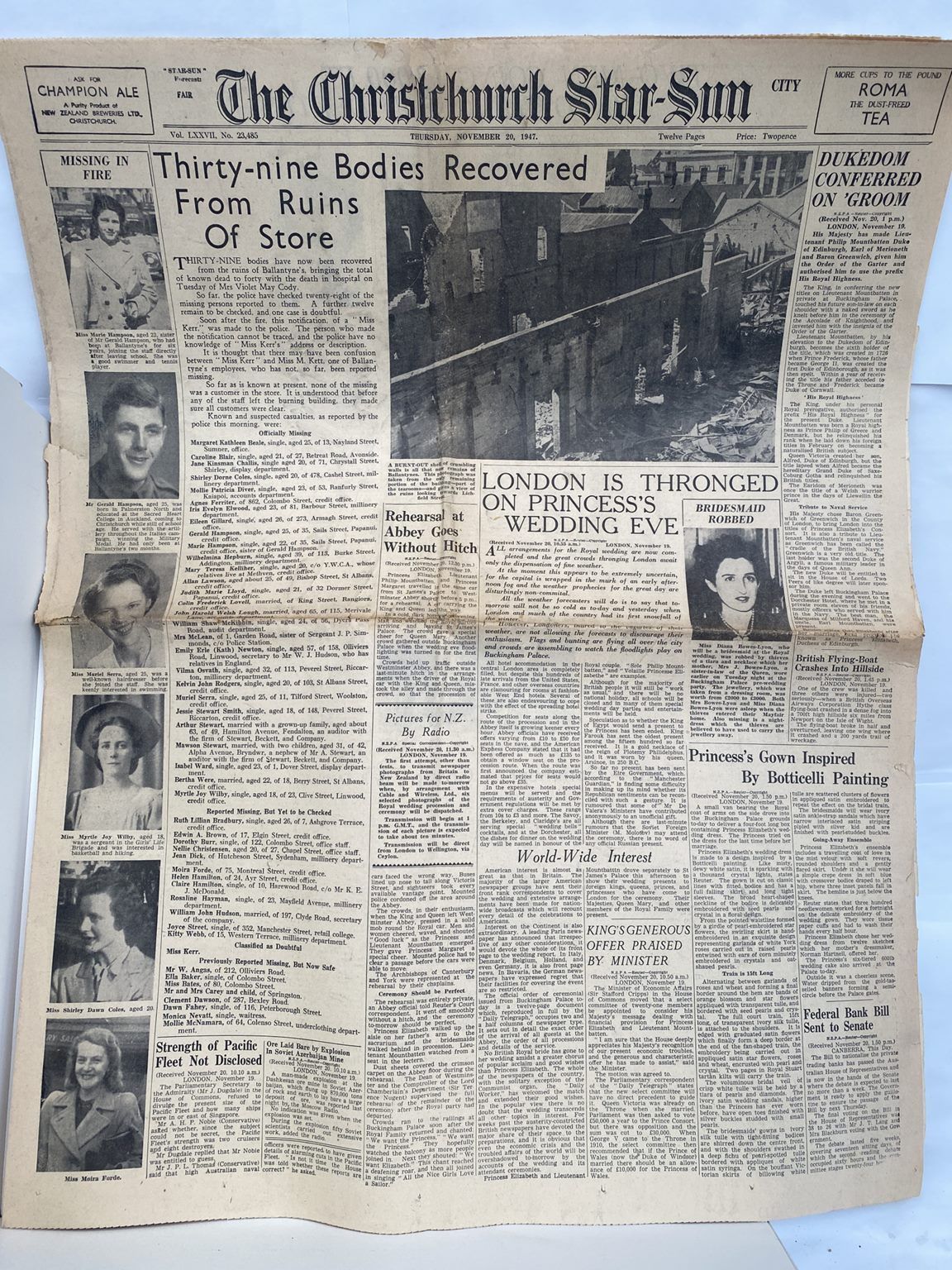 OLD NEWSPAPER: The Christchurch Star-Sun, 20 November 1948 ...