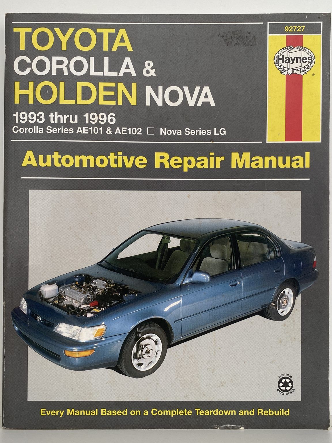 TOYOTA COROLLA 1993 to 1996 - Owners Workshop Manual