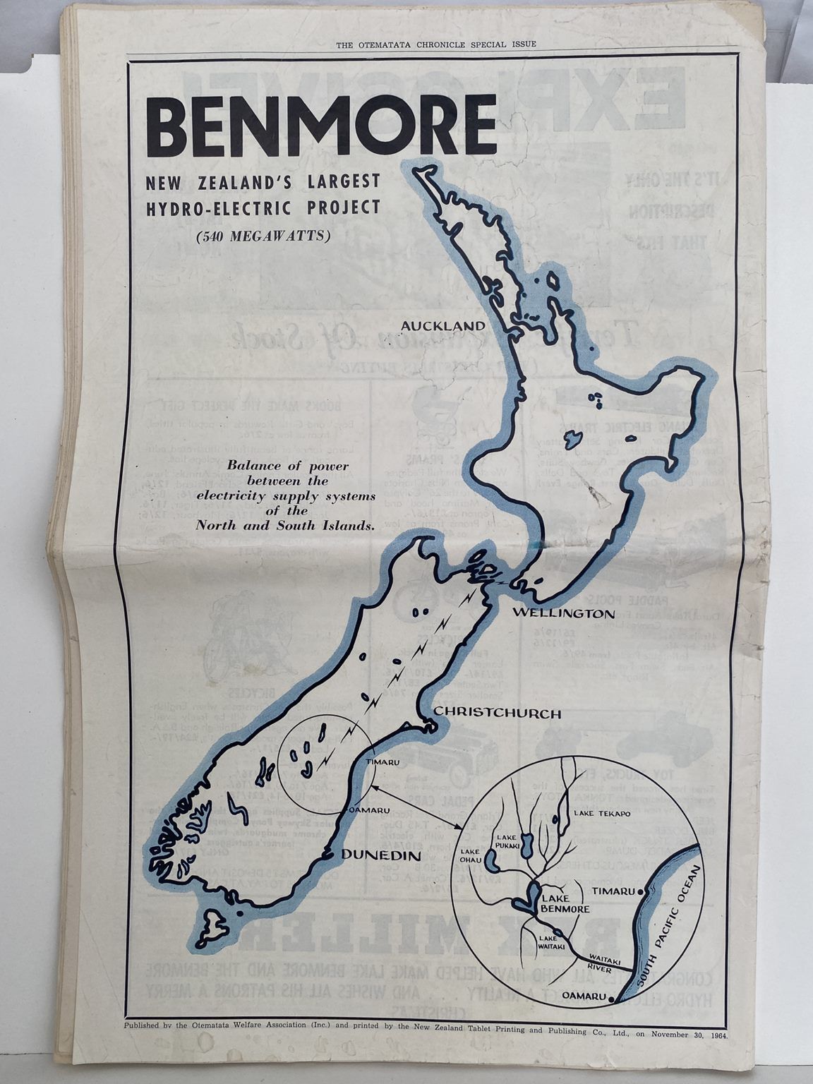 OLD NEWSPAPER: The Otematata Chronicle - Lake Benmore Power Project ...