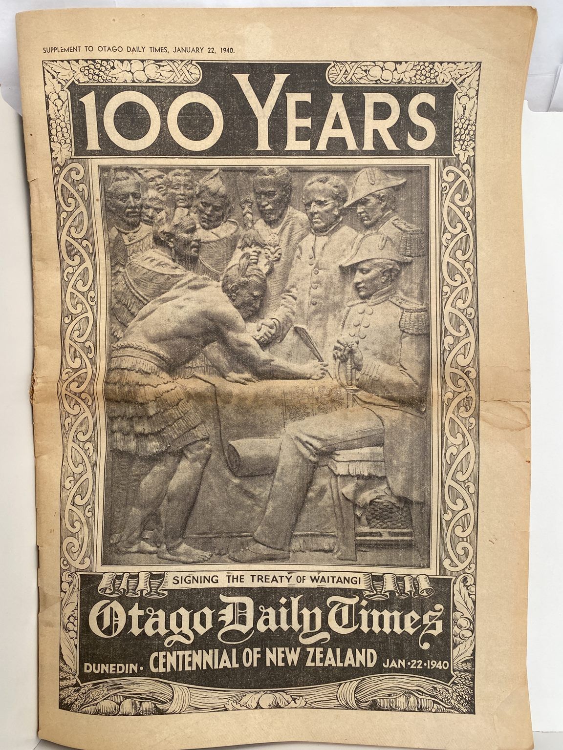 Old Newspaper The Otago Daily Times 1840 1940 Centennial Of New Zealand