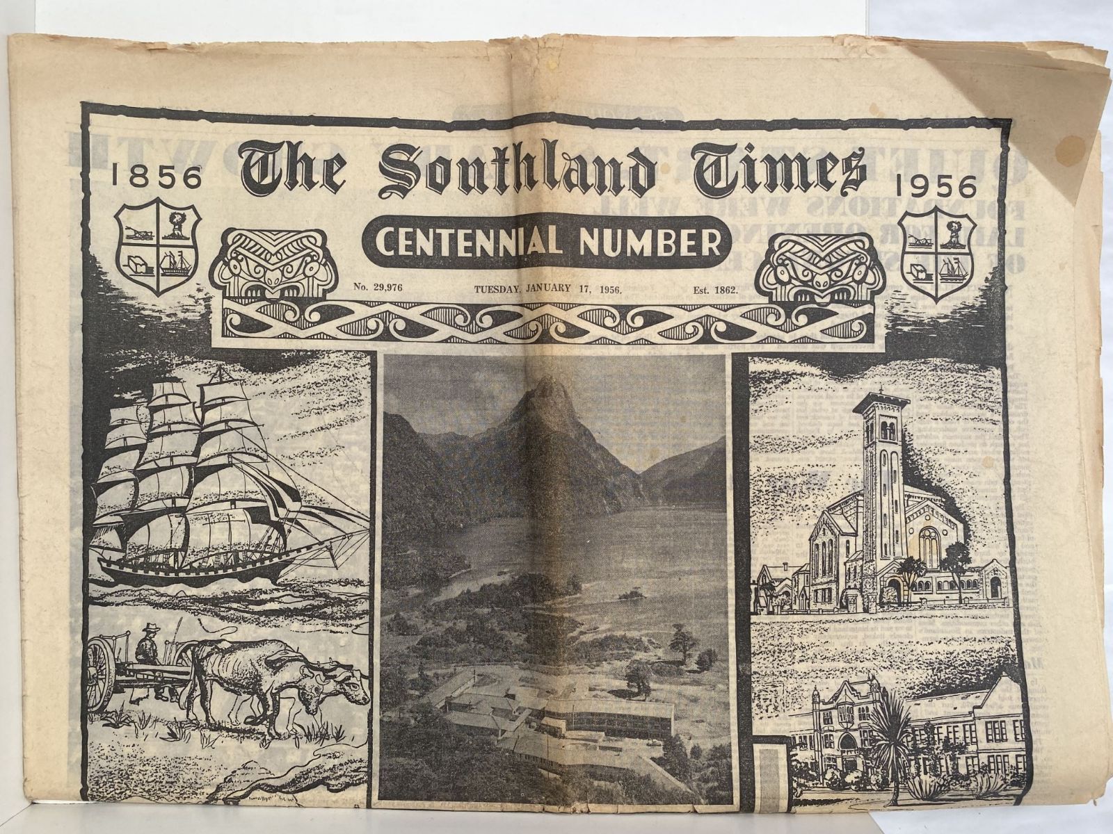 OLD NEWSPAPER: The Southland Times 1856-1956 Centennial edition