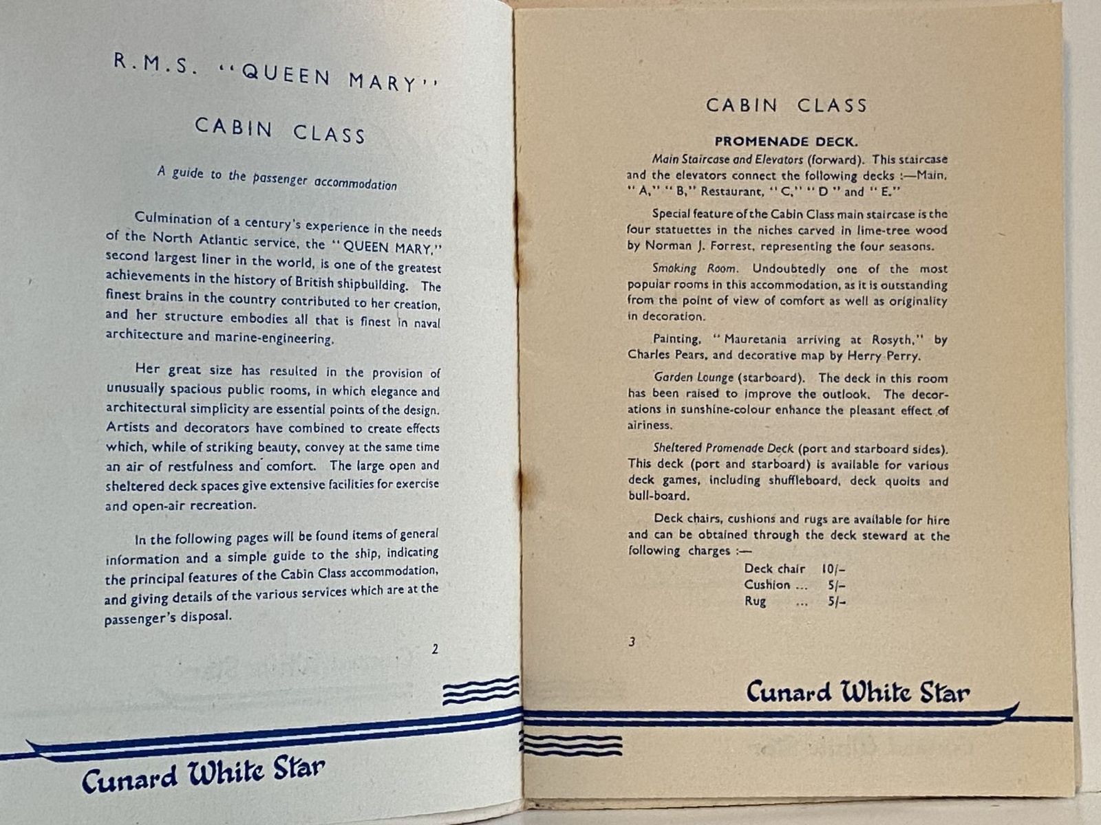 MARITIME MEMORABILIA: Cunard White Star Line - RMS Queen Mary ...