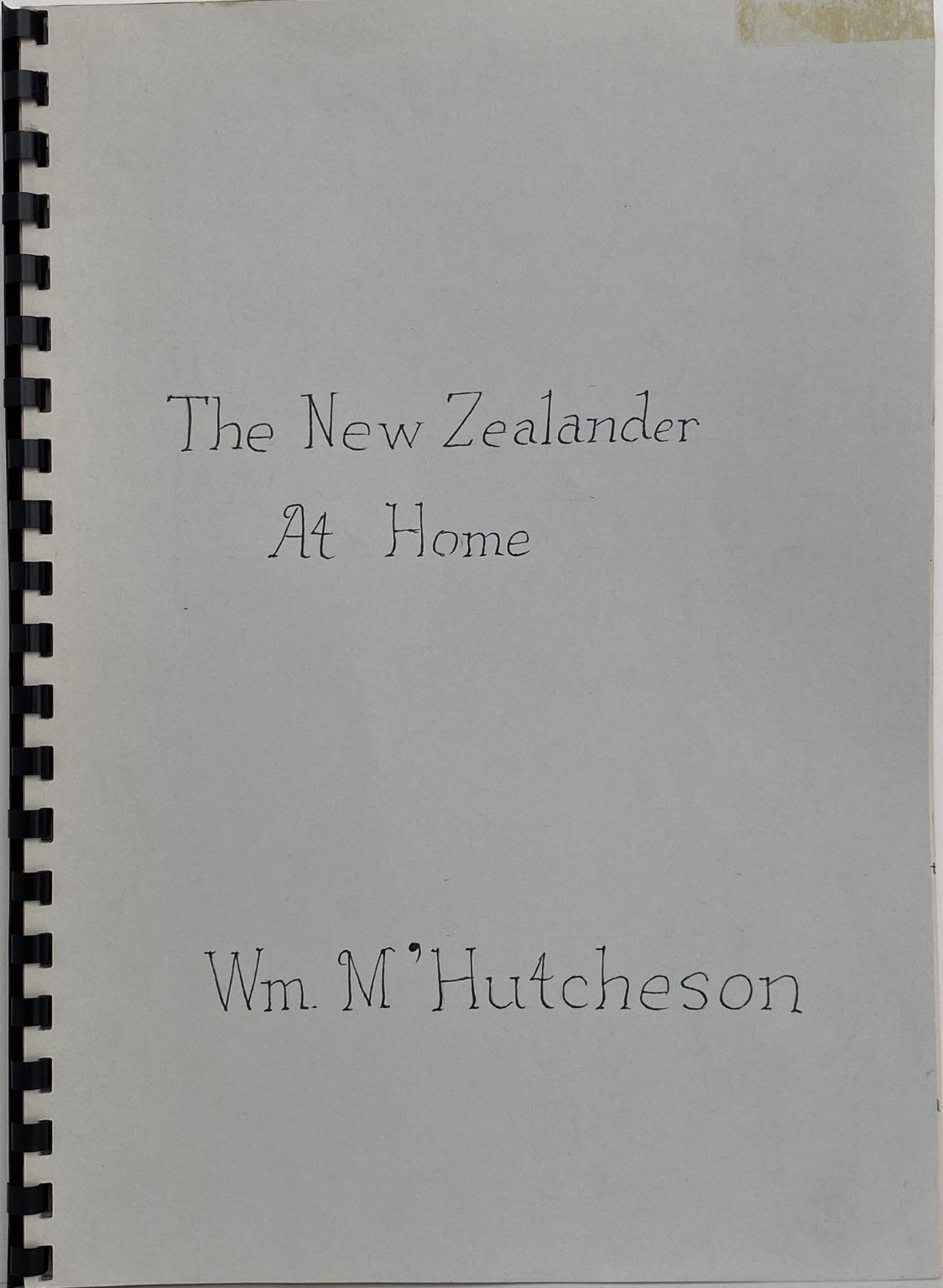 THE NEW ZEALANDER AT HOME