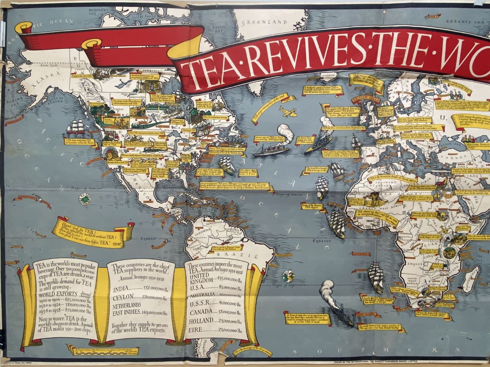 VINTAGE MAP: Tea Revives The World