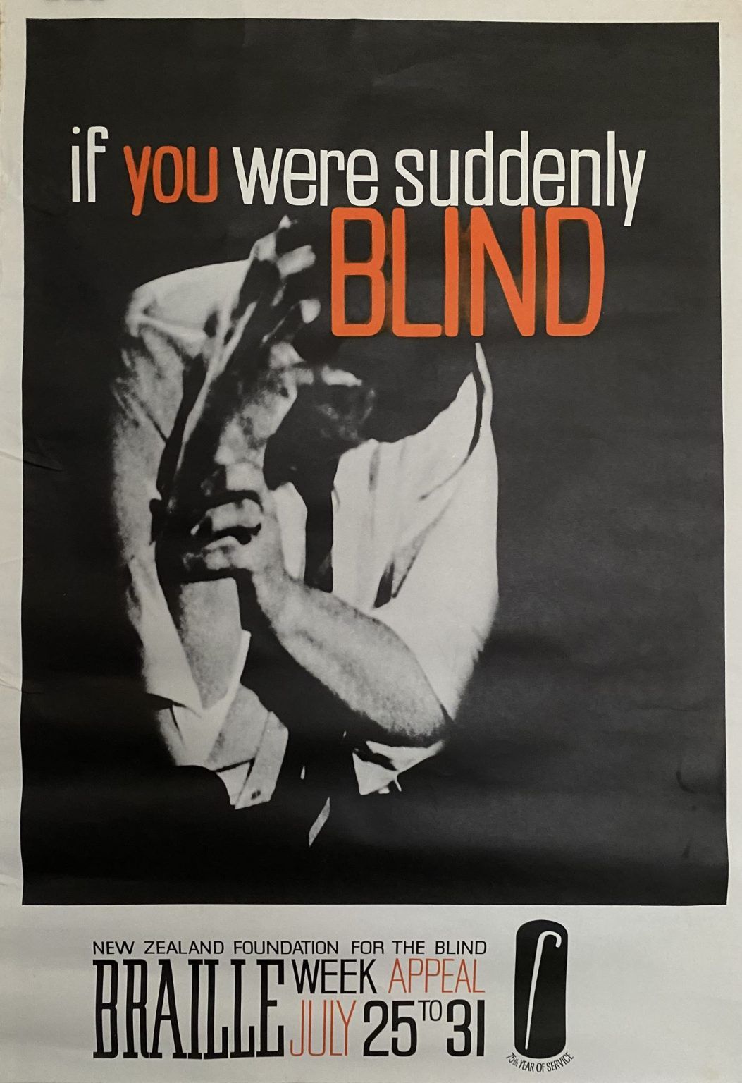 VINTAGE POSTER: New Zealand Foundation for the Blind / Braille Week ...