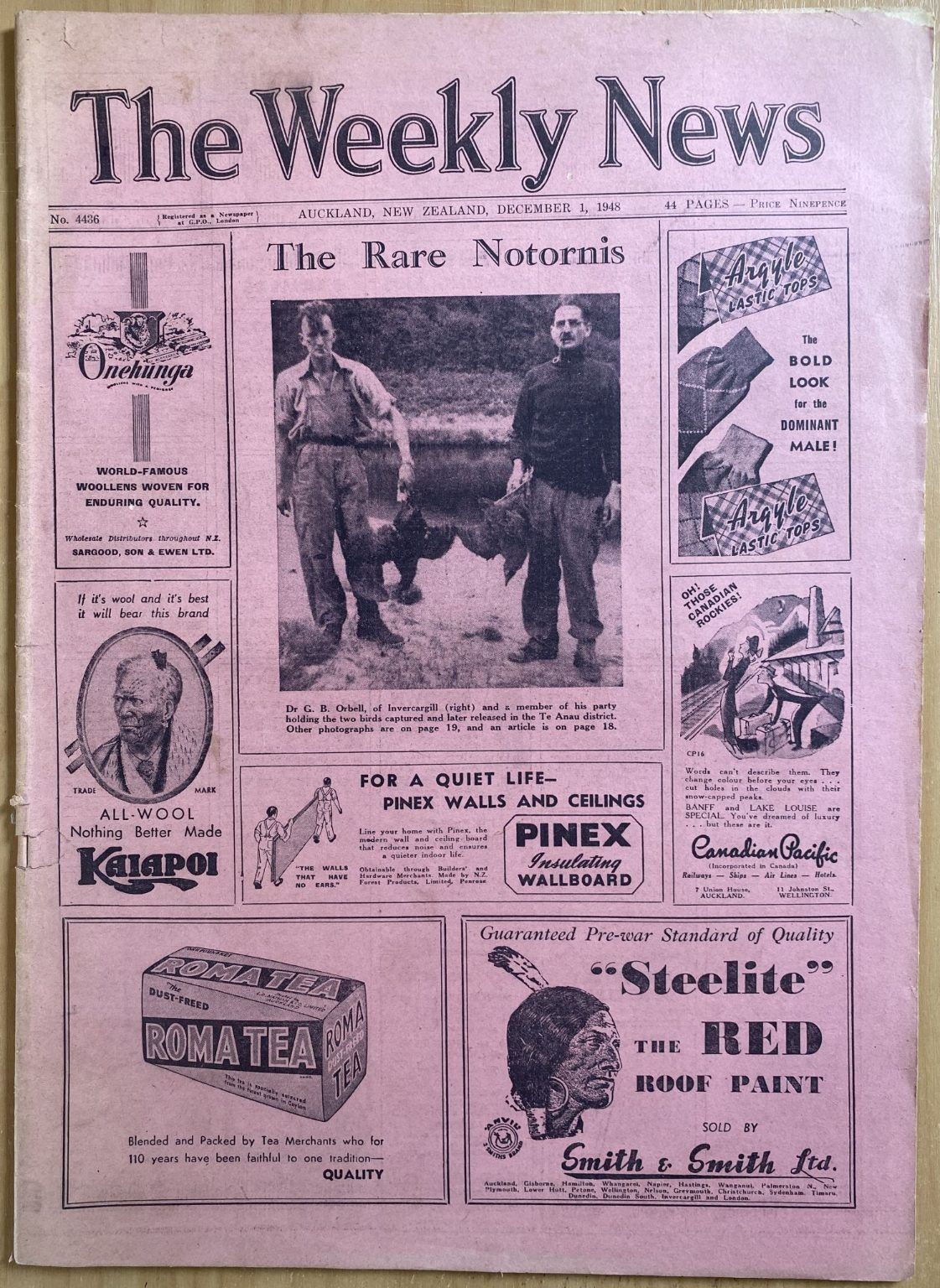 OLD NEWSPAPER: The Weekly News - No. 4436, 1 December 1948